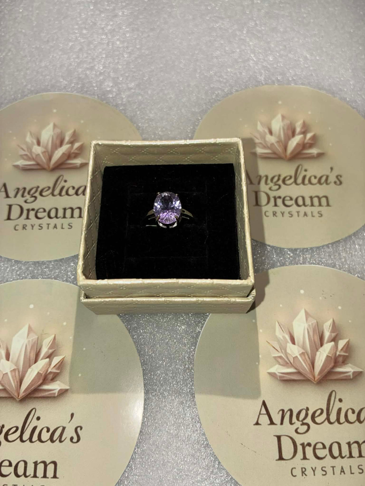 Amethyst Sterling Silver Adjustable Ring – Angelica's Dream Crystals